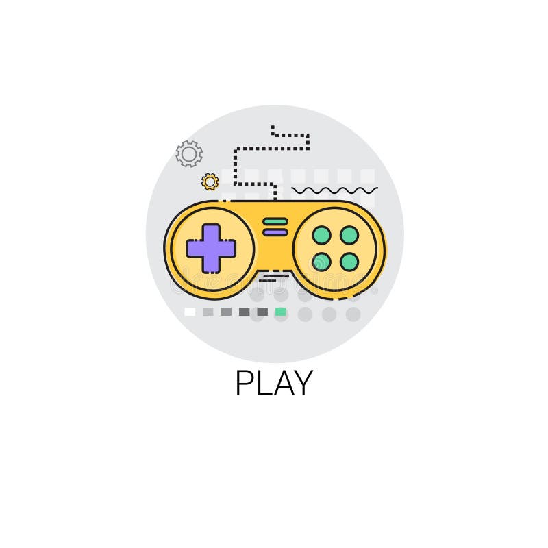 Gamepad Play Controller Button Icon Stock Vector - Illustration of ...