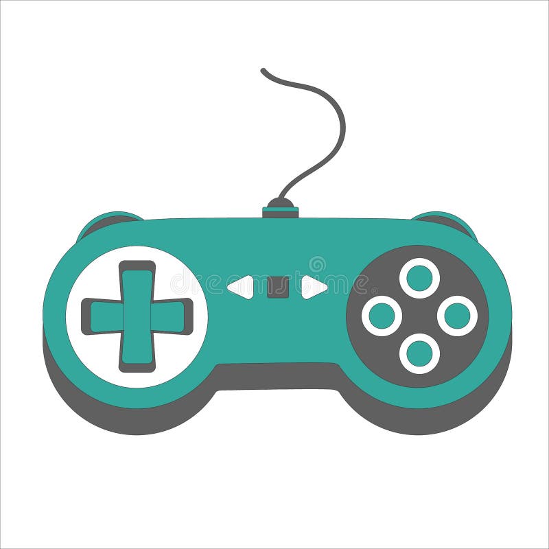 Gamepad in Retro Style. Game Controller Vector Illustration Isolated on ...