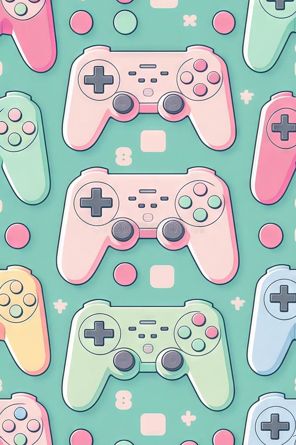 Generative AI of Game Controller in Fire with Colourful Buttons in ...