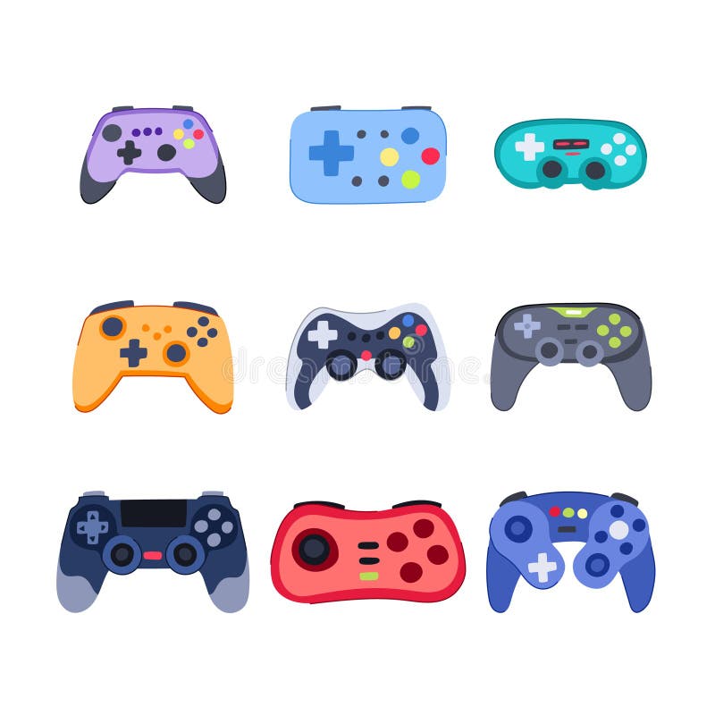 Gamepad Set Cartoon Vector Illustration Stock Illustration ...