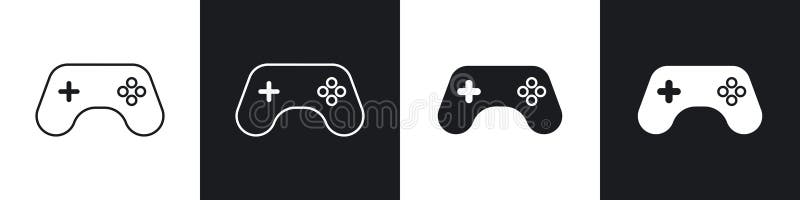Gamepad icon stock vector. Illustration of black, website - 341326247