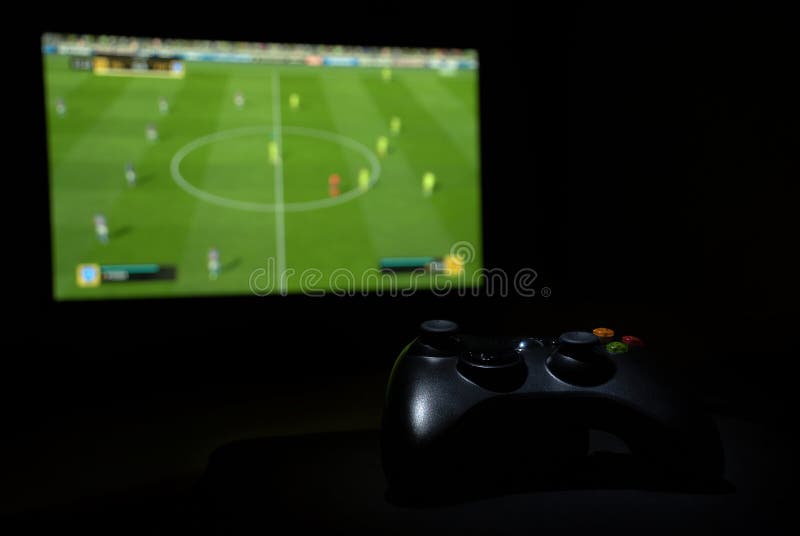 Gamepad Video Game Controller on the Table Stock Image - Image of young ...