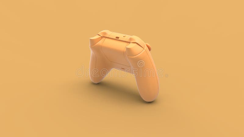 Gamepad Yellow Joystick 3d Illustration Stock Illustration ...