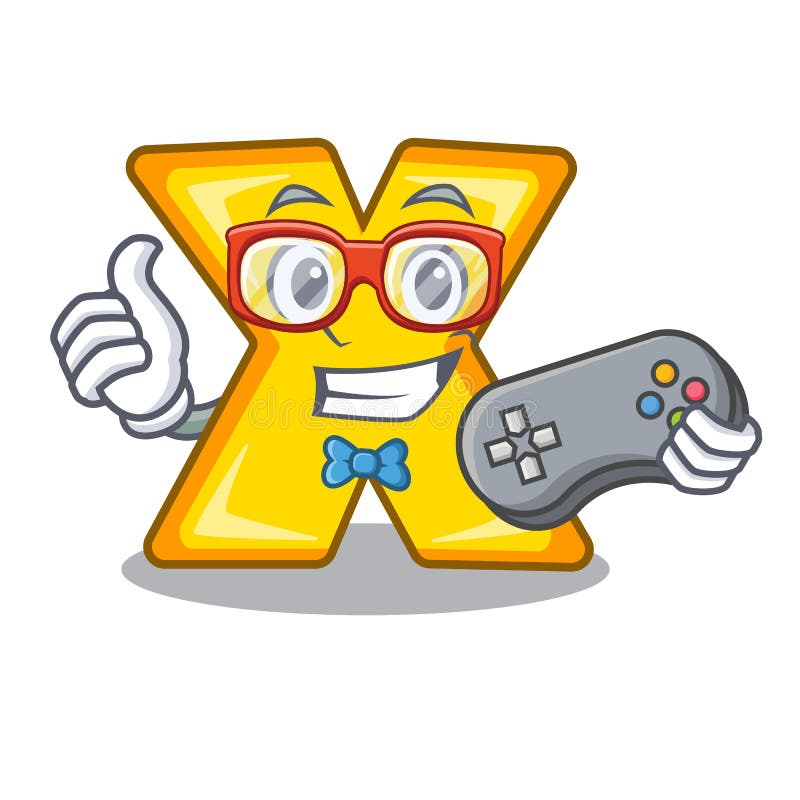 Gamer Cartoon Multiply Sign for Calculate Math Stock Vector ...
