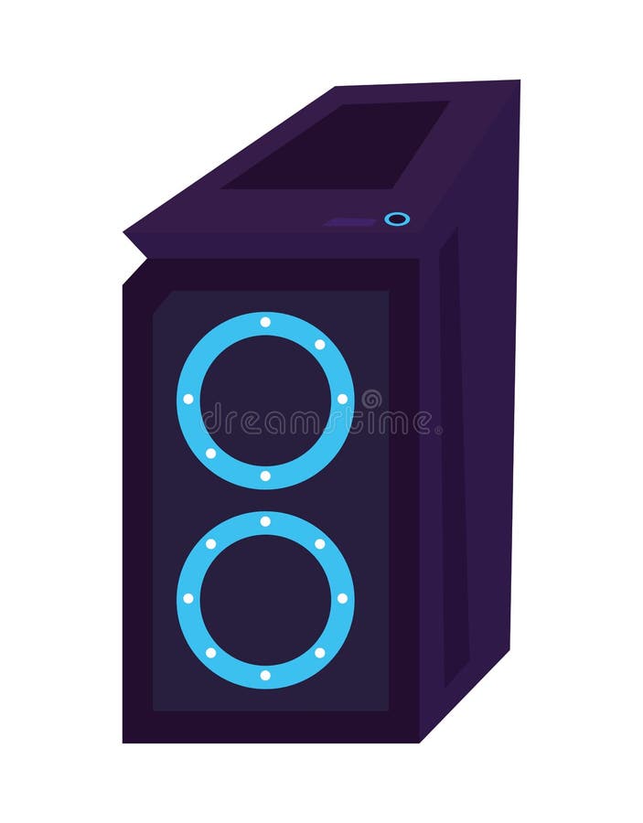 Gamer computer tower stock vector. Illustration of machine - 245932978