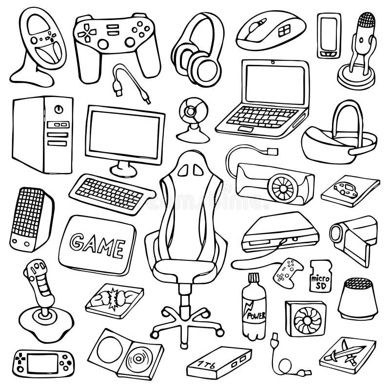 Gamer Sketch Stock Illustrations – 1,212 Gamer Sketch Stock ...
