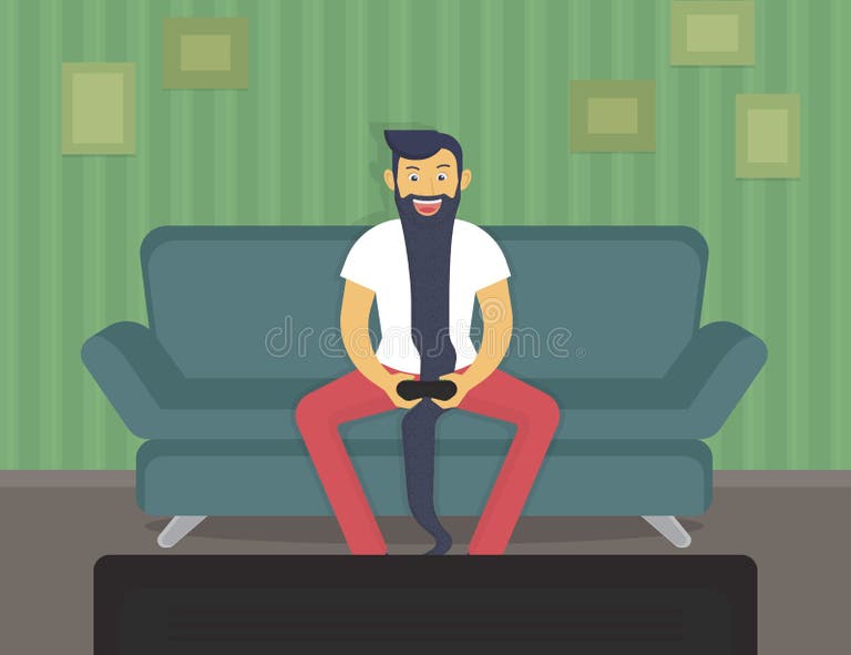 Gamer feliz ilustração do vetor. Ilustração de internet - 56013097