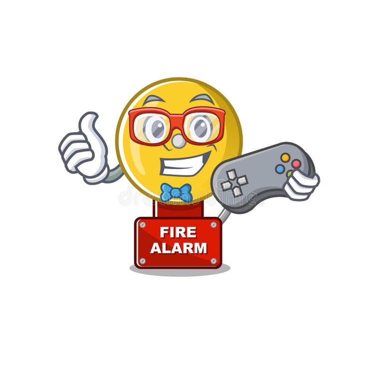 Gamer Fire Alarm with the Character Shape Stock Vector - Illustration ...