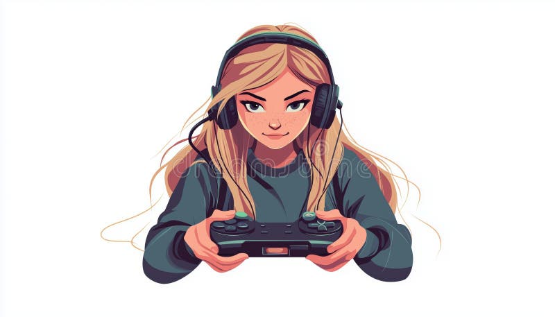 Gamer Girl Streaming Video Games in the Metaverse Stock Photo - Image ...