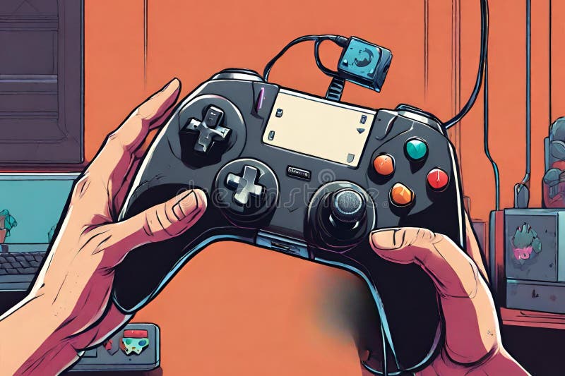 A Gamer Hand Holding Video Gaming Game Controller Stock Image - Image ...