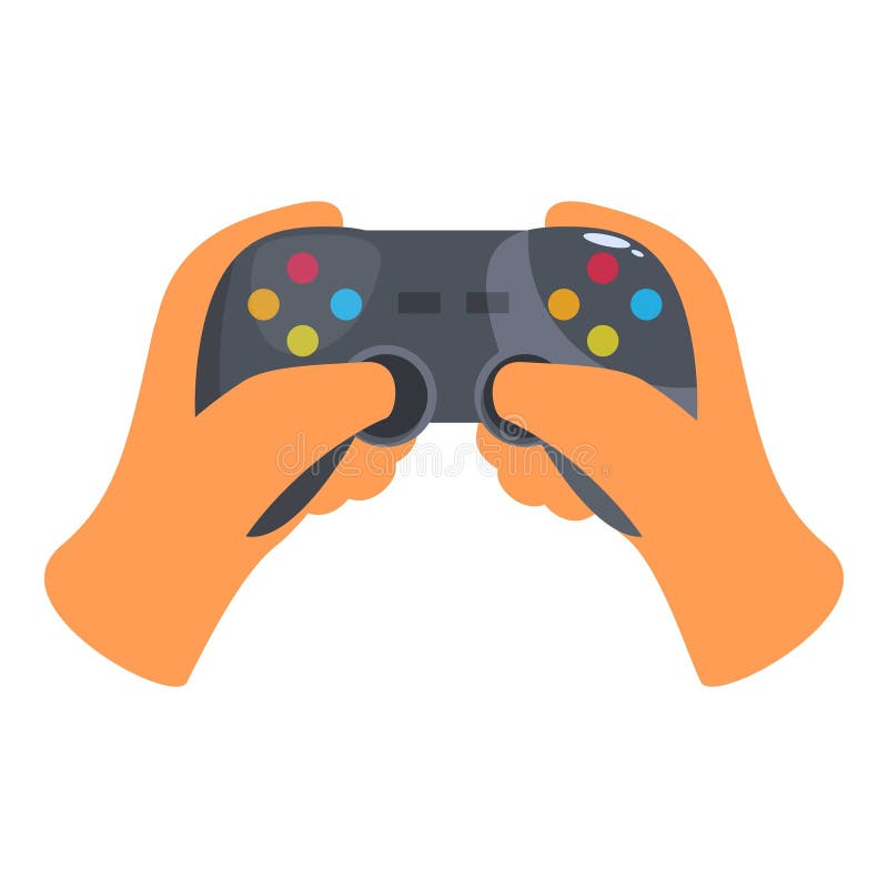 Gamer Holding a Video Game Controller with Both Hands Stock ...