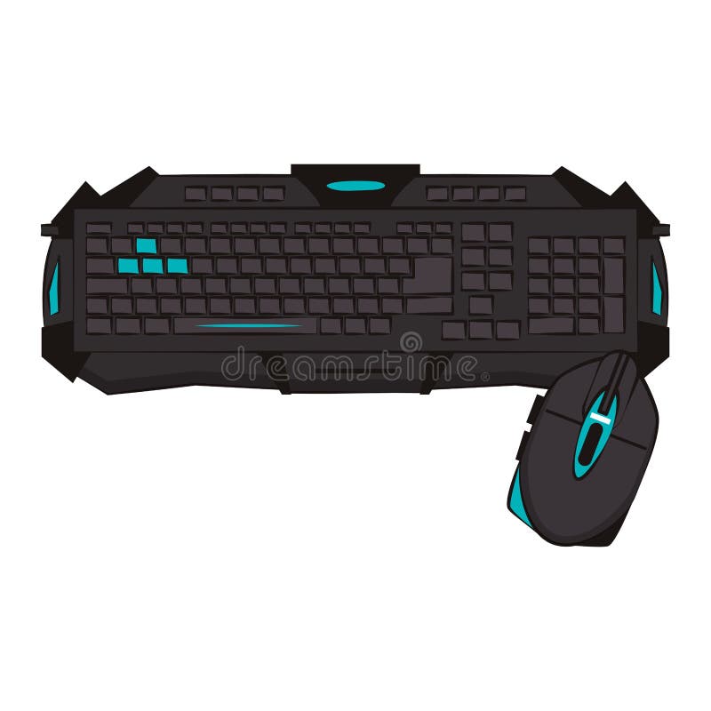 Gamer Keyboard and Mouse Background Stock Vector - Illustration of ...