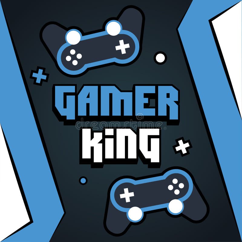 Gamer King Blue Design. Vector Stock Vector - Illustration of dynamic ...