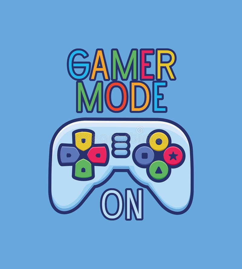Gamer mode poster stock vector. Illustration of video - 247670306