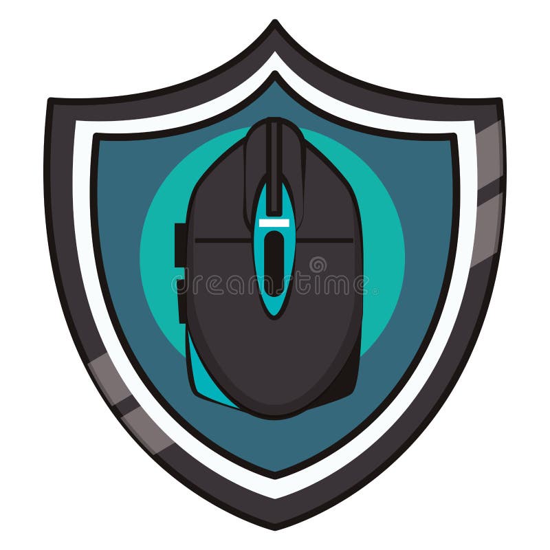 Gamer Keyboard Device Shield Emblem Stock Vector - Illustration of ...