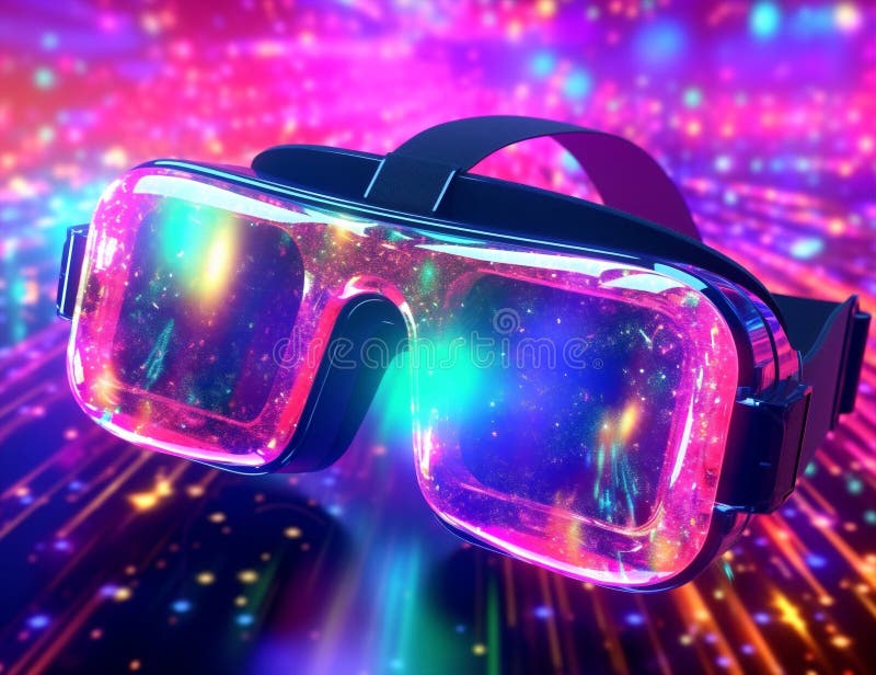 Gamer Neon Modern Goggles Digital Device 3d Headset Technology Light ...