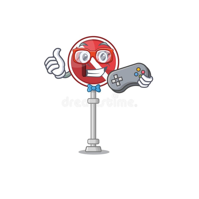 Gamer No Right Turn with the Cartoon Stock Vector - Illustration of ...