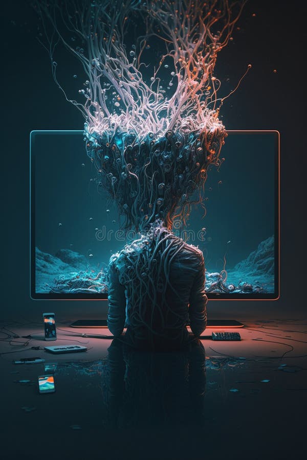 Gamer Play in Pc As Concept for Video Game Day. Artificial Intelligence ...