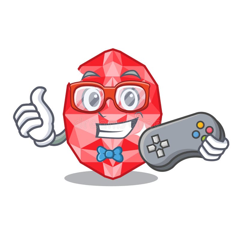 Gamer Ruby Gems Above Cartoon Dressing Table Stock Vector ...