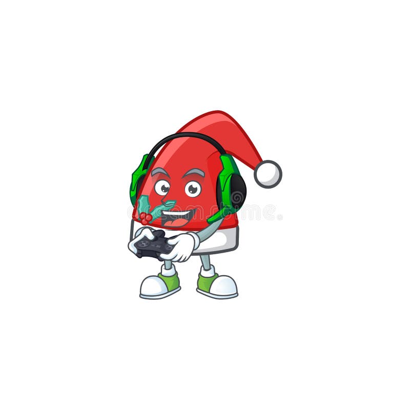Gamer Santa Socks Cartoon Character with Headphone and Controller Stock ...