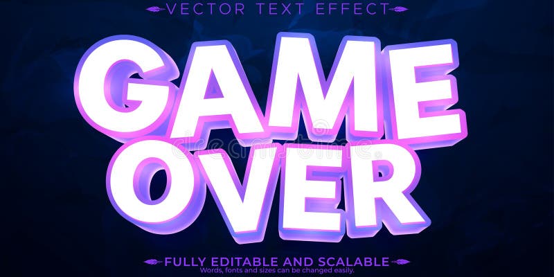Gamer Text Effect, Editable Esport and Arcade Text Style Stock Vector ...