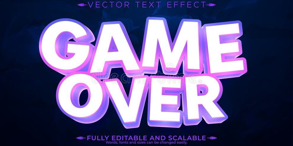 Gamer Text Effect, Editable Esport and Arcade Text Style Stock Vector ...