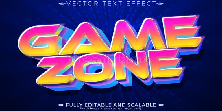 Gamer Text Effect, Editable Esport and Retro Text Style Stock Vector ...