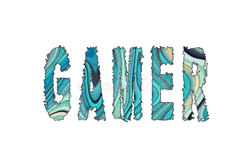 Gamer Word, Banner, Poster and Sticker Stock Illustration ...