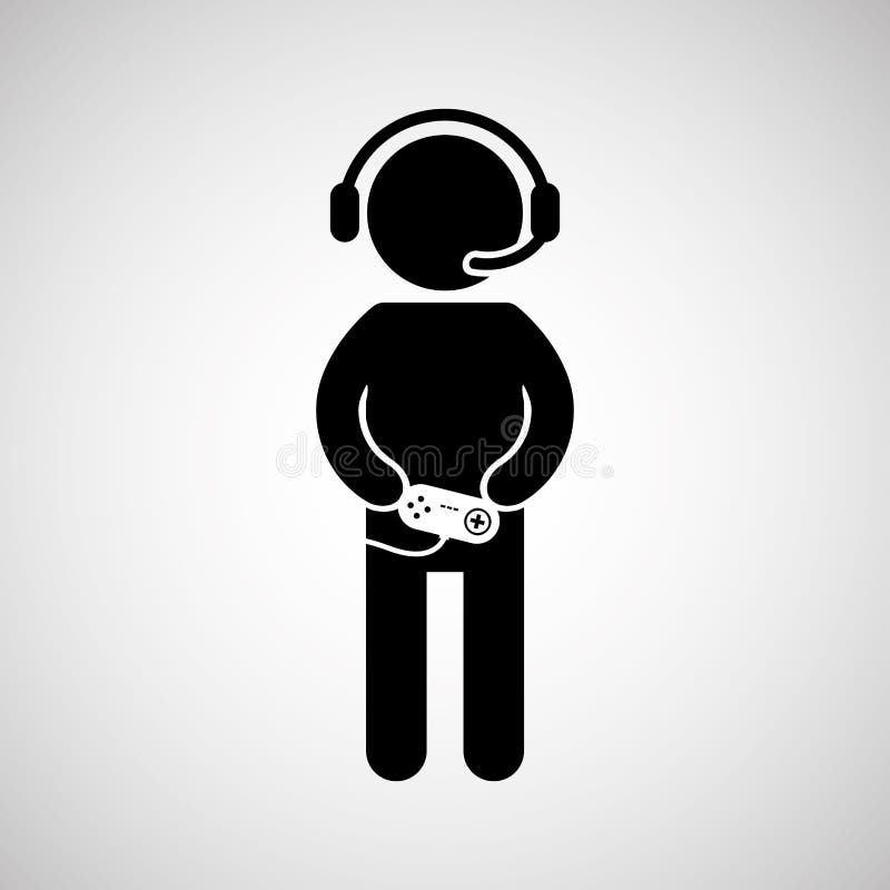 Gamers play icon stock illustration. Illustration of excited - 73962275