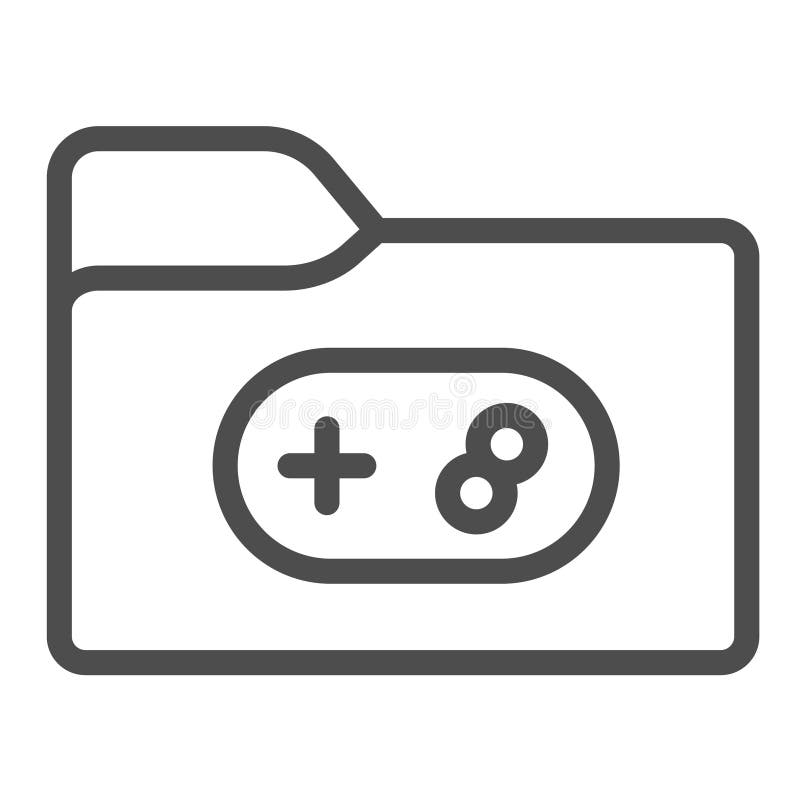 Games Folder Line Icon, Windows Pack Concept. Vector Graphics Stock ...