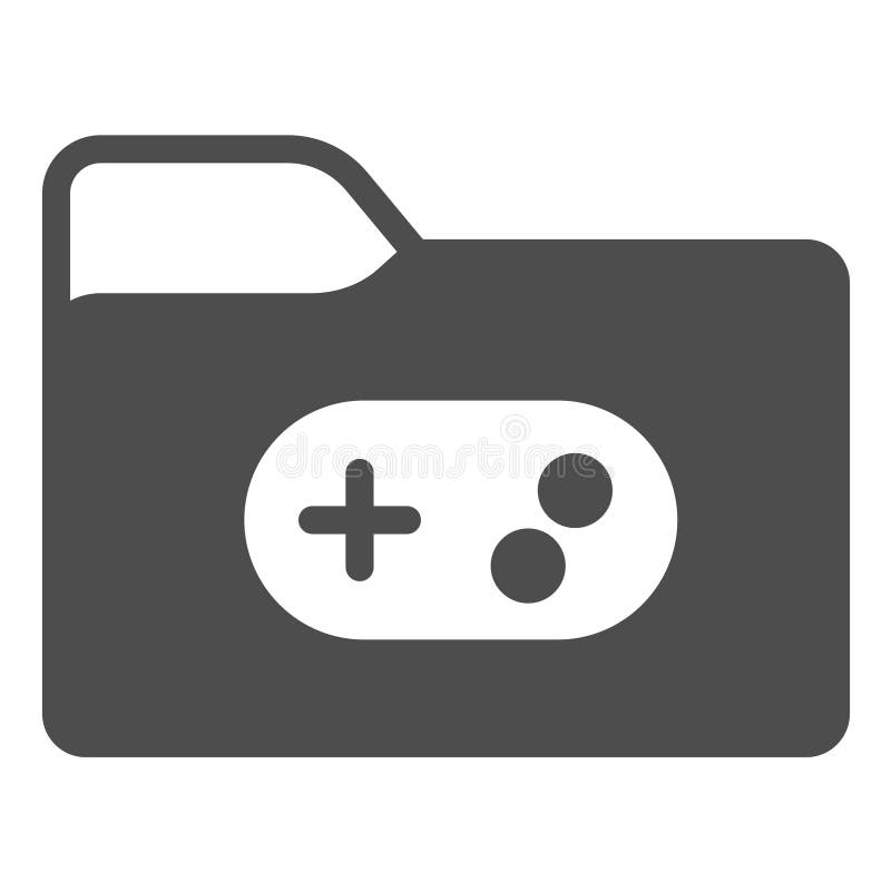 Games Folder Solid Icon, Windows Pack Concept. Vector Graphics Stock ...