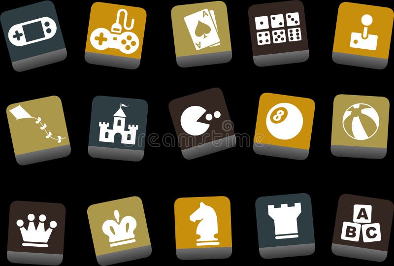 Games Icon Set editorial photo. Illustration of queen - 9234676