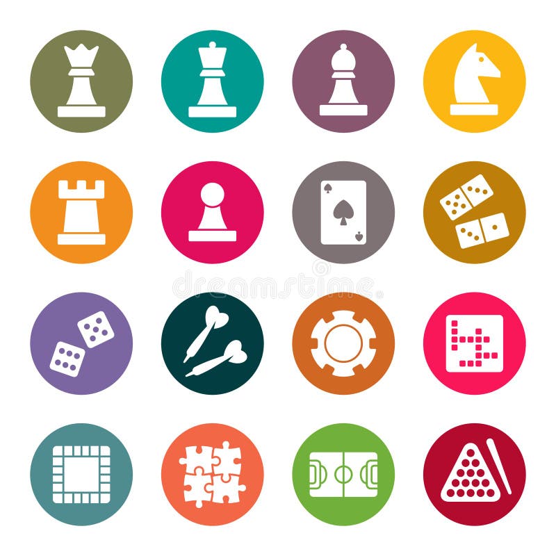 Games Theme Icons. Vector Illustration Stock Illustration ...