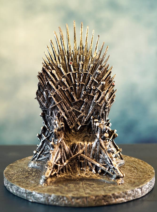 Iron Throne Made with Swords, Fantasy Scene or Stage. Recreation ...