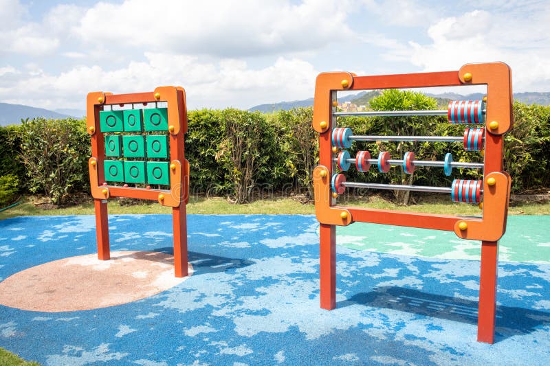 Games To Learn in a Children S Park Stock Image - Image of horizontal ...