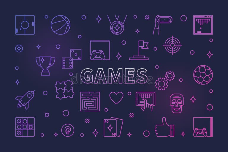Horizontal Banner Game Icons Stock Illustrations – 252 Horizontal ...