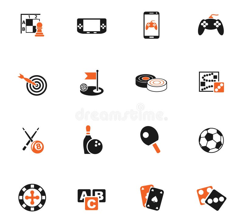 Games icon set stock vector. Illustration of buttons - 122178317