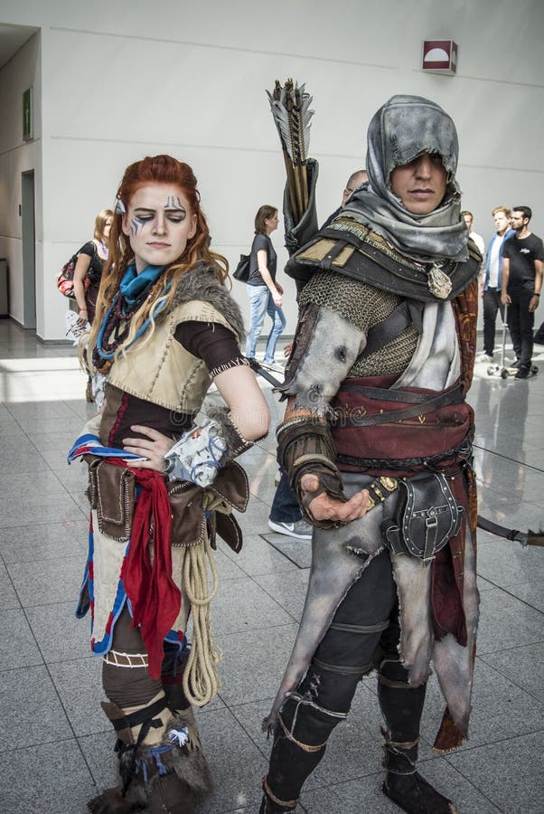 Gamescom 2017: cosplayers editorial stock photo. Image of technology ...