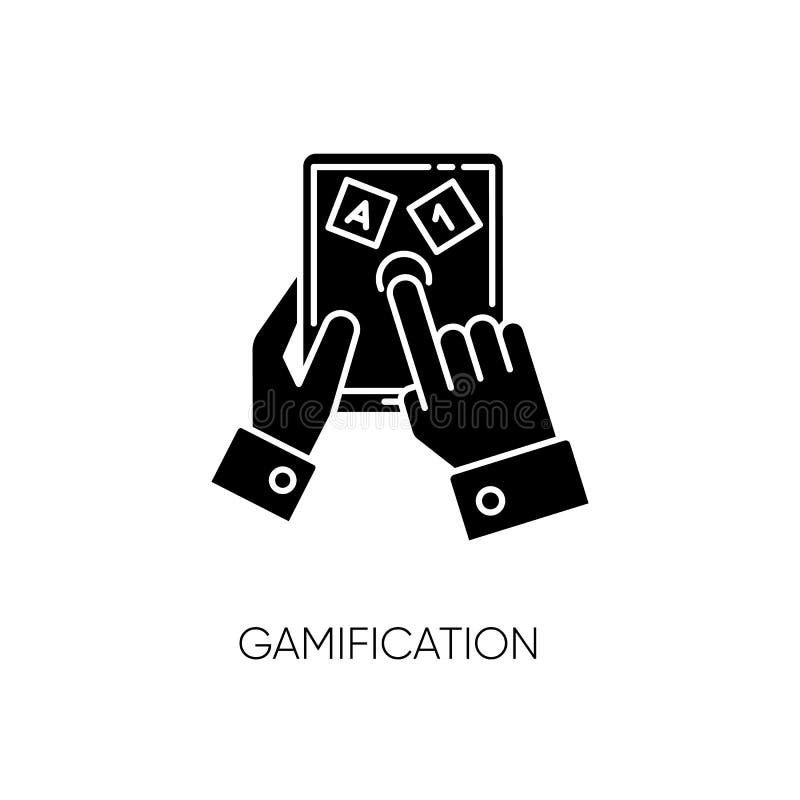 Gamification Black Glyph Icon Stock Vector - Illustration of filled ...