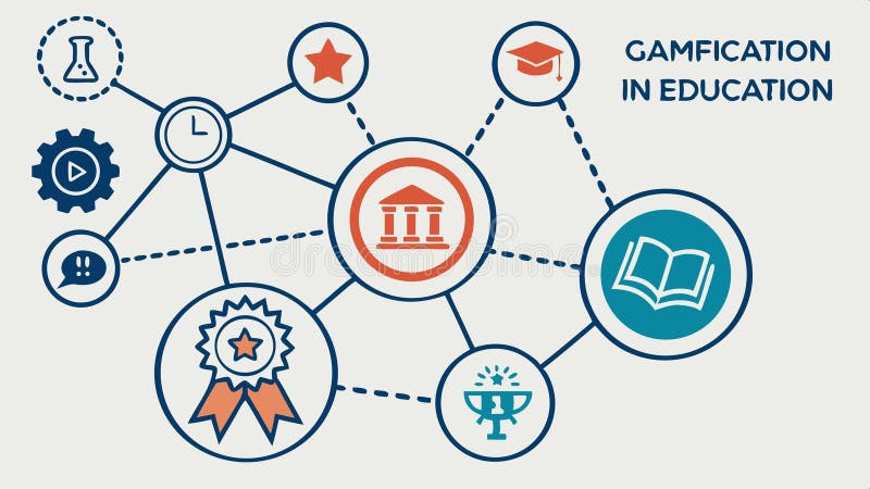 Gamification in Education Diagram, Learning and Interactive Education Vector Design Generative ...