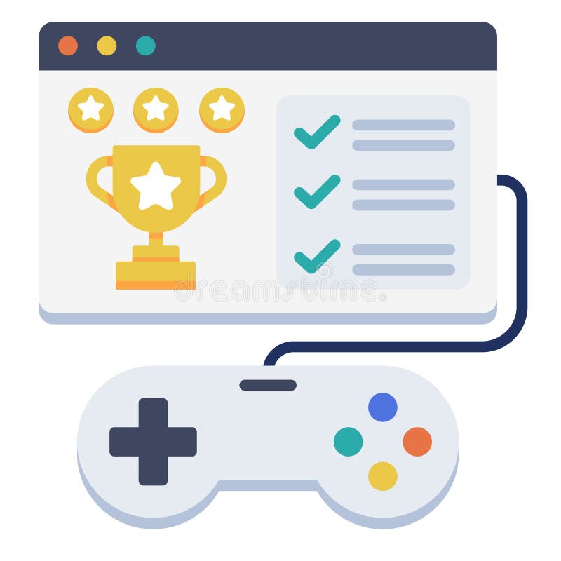 Gamification Flat Illustration Stock Vector - Illustration of game ...
