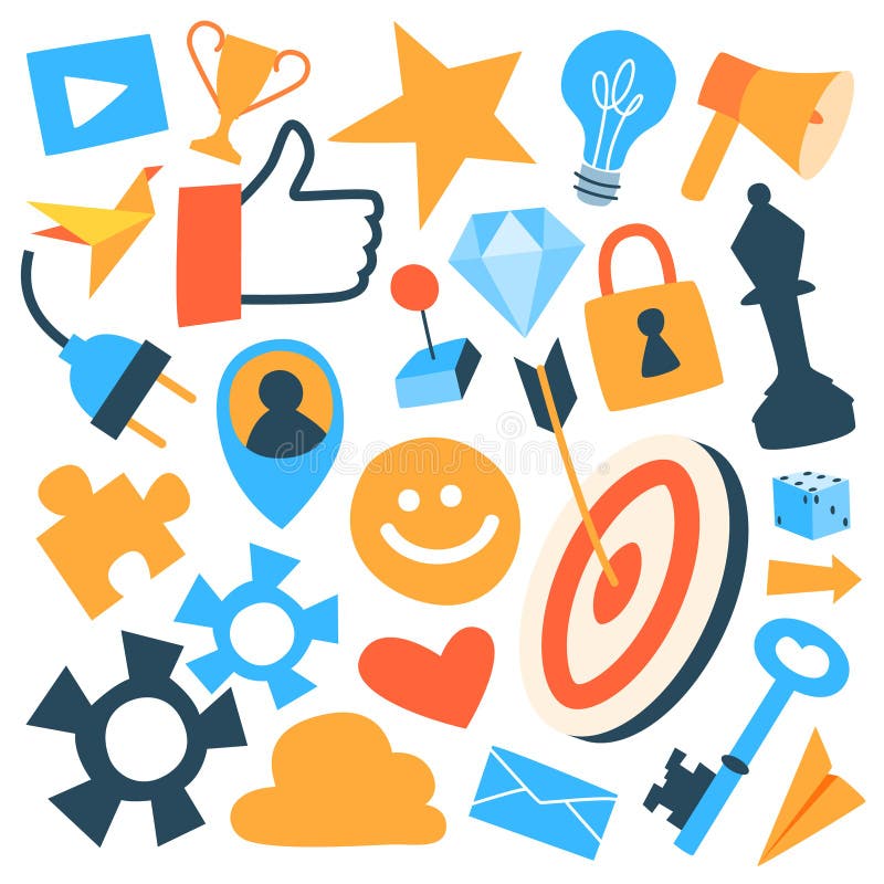 Gamification icon set stock vector. Illustration of flat - 122528689 Gamification icon set stock vector. Illustration of flat - 122528689