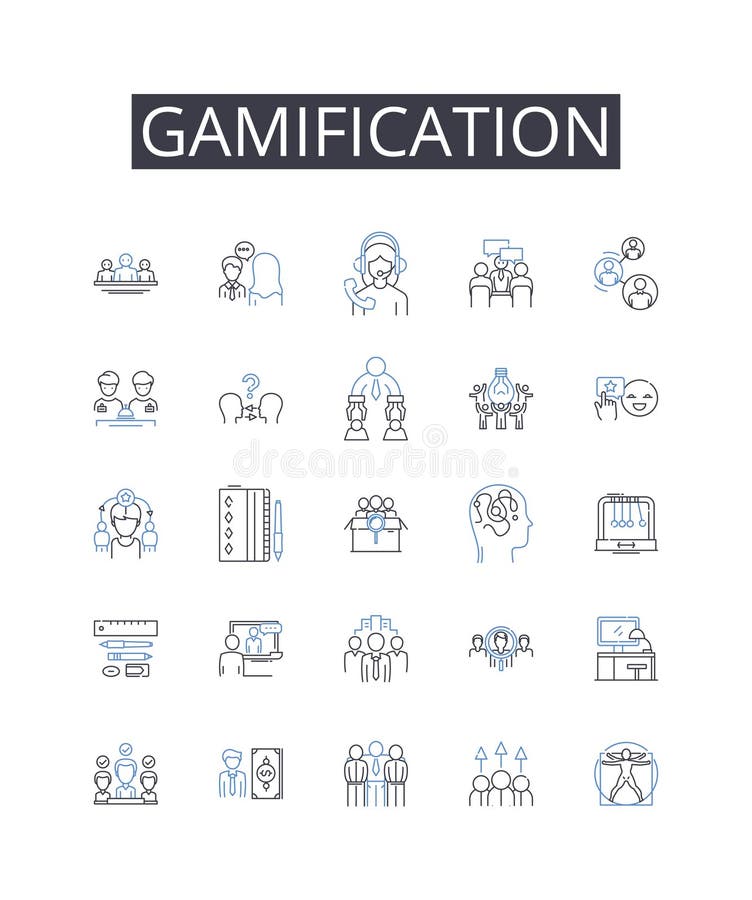 Gamification Line Icons Collection. Skill-building, Puzzle-solving ...