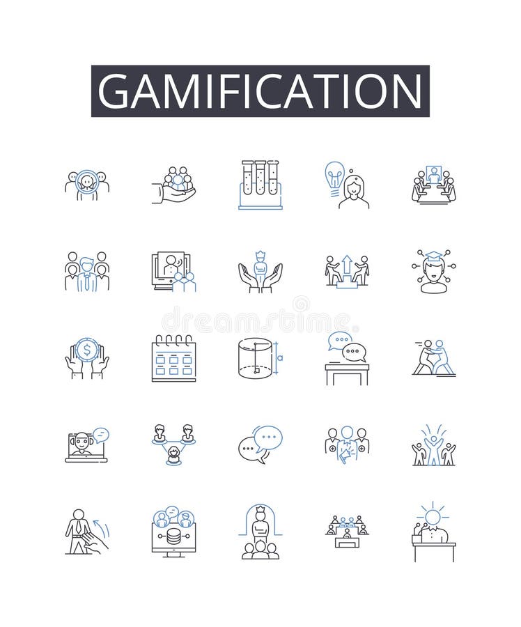 Gamification Line Icons Collection. Skill-building, Puzzle-solving ...