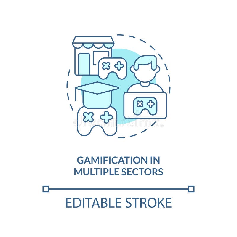 Gamification in Multiple Sectors Turquoise Concept Icon Stock Vector ... Gamification in Multiple Sectors Turquoise Concept Icon Stock Vector ...