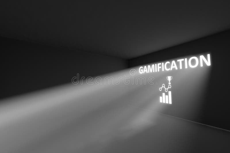 GAMIFICATION Rays Volume Light Concept Stock Illustration ...