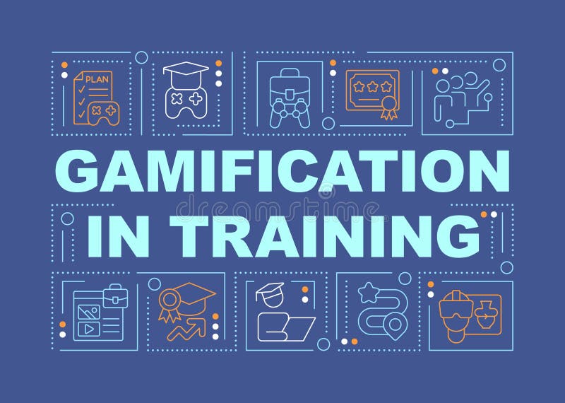 Gamification in Training Word Concepts Dark Blue Banner Stock ... Gamification in Training Word Concepts Dark Blue Banner Stock ...