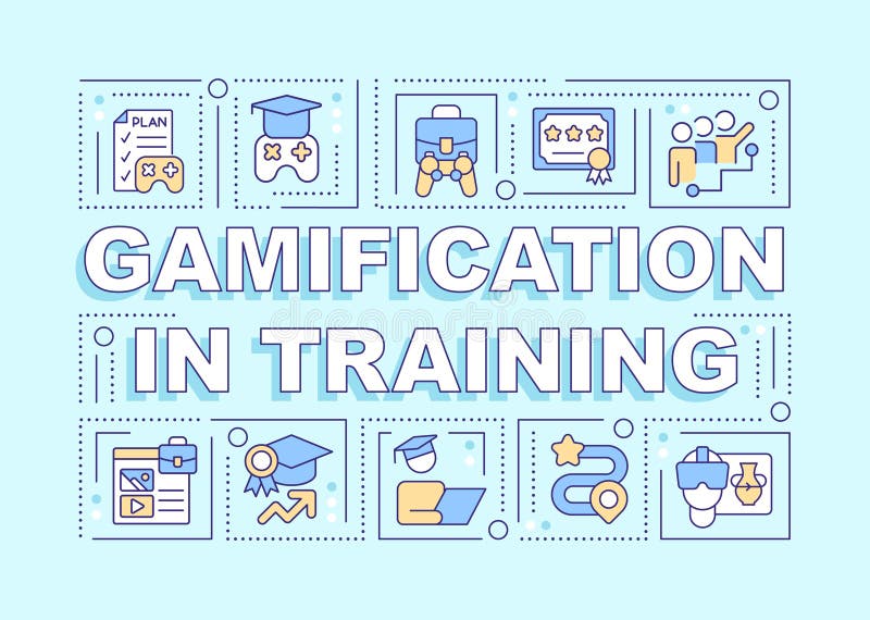 Gamification in Training Word Concepts Turquoise Banner Stock Vector ... Gamification in Training Word Concepts Turquoise Banner Stock Vector ...