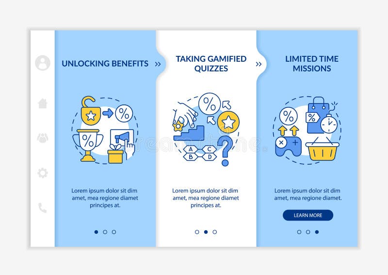 Gamified Loyalty Programs Examples Onboarding Vector Template Stock ... Gamified Loyalty Programs Examples Onboarding Vector Template Stock ...
