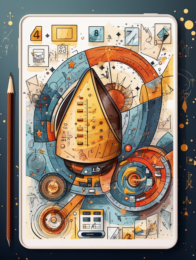 Gamified Math Learning App, Flat Design, Top View, Engaging Education ...